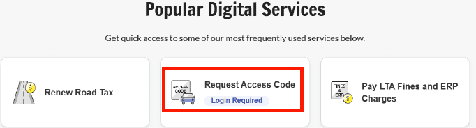 How to Generate LTA Access Code - SGCarsMarket